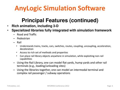 Ppt Applying Anylogic Simulation Software To Flat Yard Analysis Informs Conference 2012 Roger