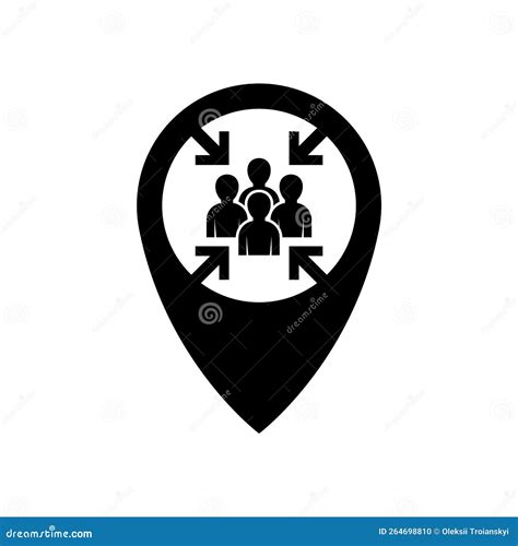 Gathering Point Icon Gather Assembly Position Pointer Here Navigation