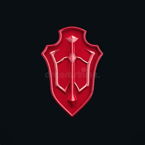 Crimson Shield Medieval Knight Armor For Guarding Ancient Defense Armor Red Shield Against