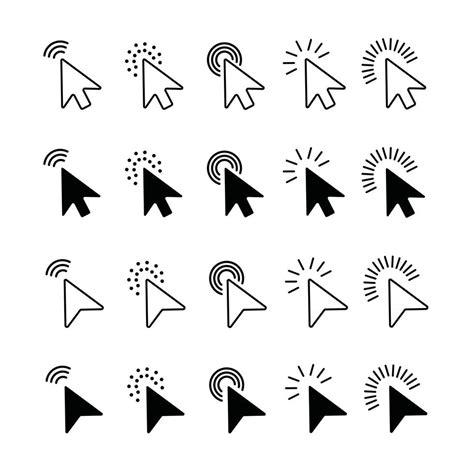 Arrow Mouse Cursor Icon Set 2861004 Vector Art At Vecteezy