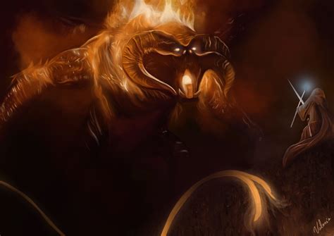 You Shall Not Pass Gandalf And The Balrog By Valonia Feline On Deviantart