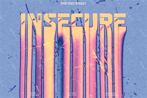 insecure text style effect photoshop premium psd file