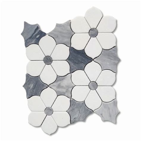 Carrara Thassos Blue Flower Marble Mosaic Best Flower Site