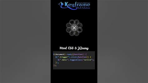 Create Simple Radial Menu Using Html Css And Jquery Youtube