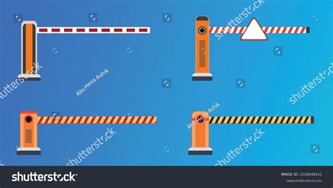Car Parking Barrier Automatic Management System Stock Vector Royalty