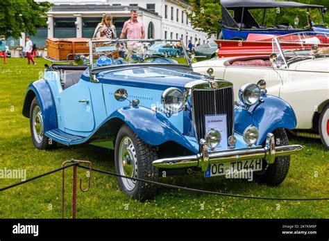 Baden Baden Germany July 2019 Blue Morris Mg T Type Ta Tb Tc Midget