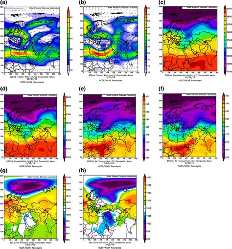The Horizontal Distribution Of 300 Hpa Vector Wind A And B 500 Hpa