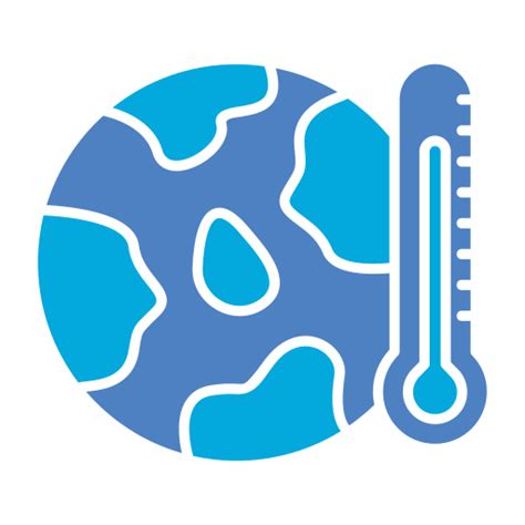 Icono De Calentamiento Global Generic Blue