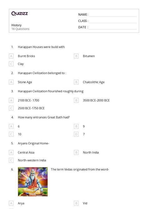 50 History Worksheets For 6th Class On Quizizz Free And Printable