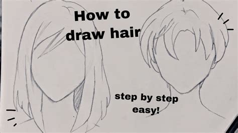 How To Draw Anime Hair Step By Step Easy Youtube