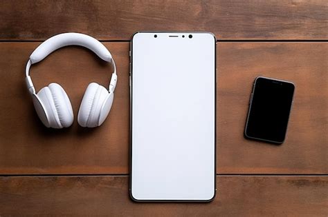 Premium Ai Image Top View Smartphone With Wireless Screen