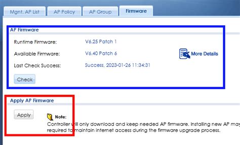 Stand Alone Firewall Controlled Aps How To Upgrade Ap Firmware