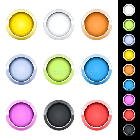 Glossy Web Buttons Stock Vector Illustration Of Colours 17987603