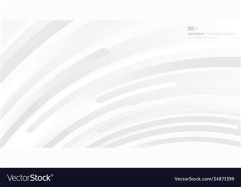 Abstract White Round Line Wavy Pattern Design Vector Image