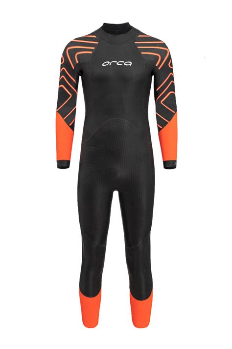 Orca Zeal Hi Vis Mens Openwater Wetsuit Blackorange Wetsuit Centre