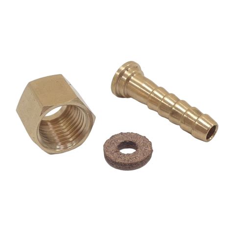 Brass Nut Hose Connector 34 Bsp Female With 12 Tail Lands