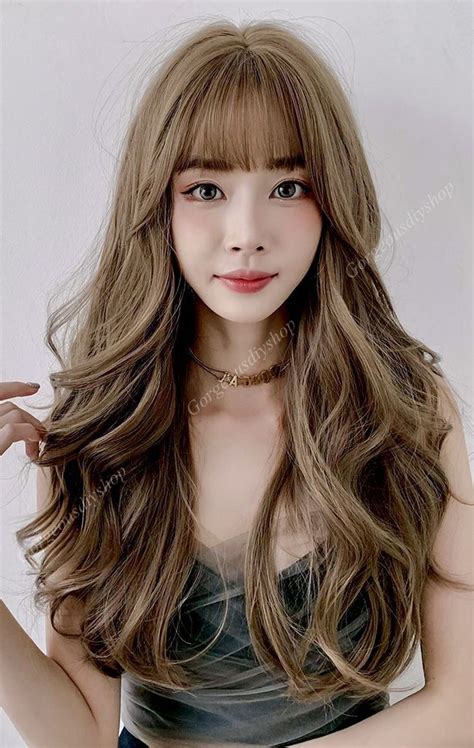 Follow Me Hook Up Now Hairstyles With Bangs Long Curly Wig