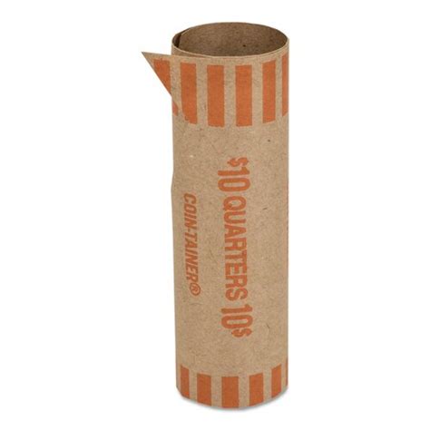 Mmf Industries Preformed Tubular Coin Wrappers Quarters 10 1000