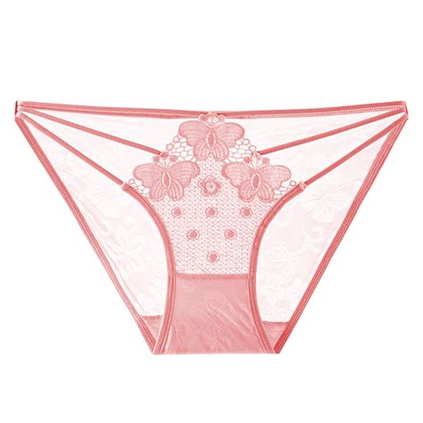 Sunvit Panties Womens Hot Pink Sheer Mesh Triangle Panty Nylon
