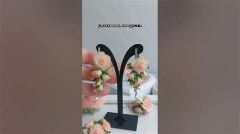 Серьги-грозди с розами из полимерной глины, мастер-класс, МК, туториал ...