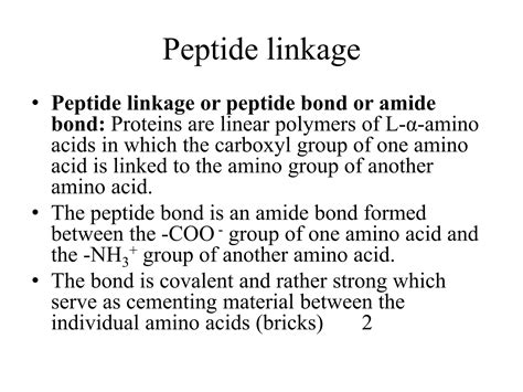 Le 17 Peptide Linkage And Chemicalpptx