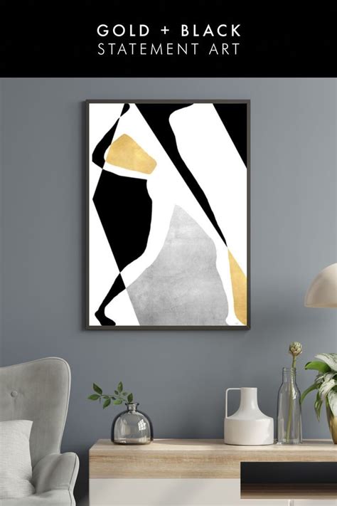 Gold And Black Statement Art