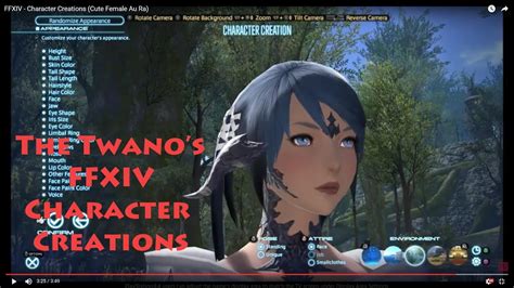 Final Fantasy Xiv Character Creations Cute Female Au Ra1 Youtube