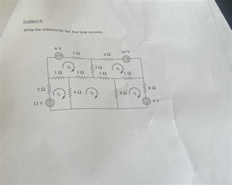 Solved Write The Relations For The Five Loop Currents