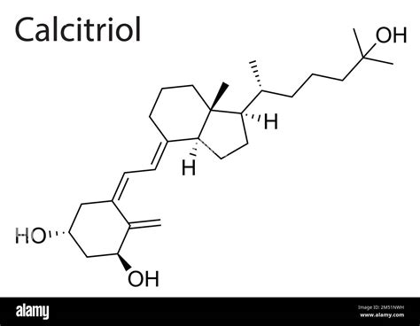 A Vector Of Molecular Structure Of Calcitriol Human Steroid Stock