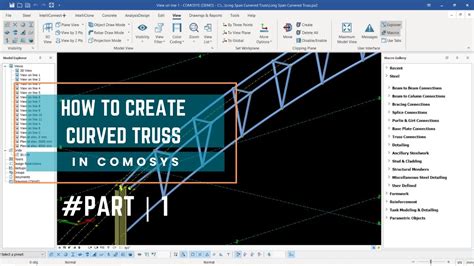 How To Create Curved Truss In Comosys Part1 Youtube
