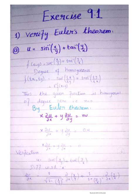 Solution Calculus Topic Euler Theorem Bs Or Ads Solved Question