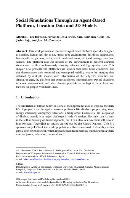 Pdf Social Simulations Through An Agent Based Platform Location Data