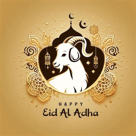 Premium Photo Happy Eid Al Adha Gold Theme