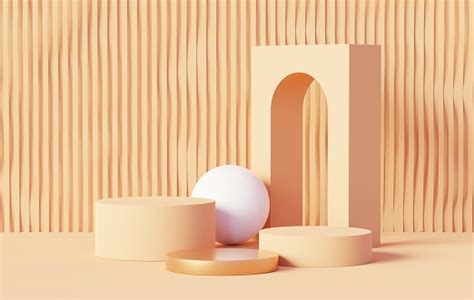 연단 배경은 제품 프레젠테이션 및 모형을 위한 무대 플랫폼입니다 깔끔한 디자인의 미니멀한 장면 배경 모형을 위한 빈 받침대