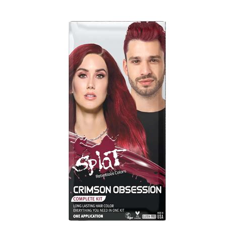 Splat Complete Kit Crimson Obsession Semi Permanent Red Hair Dye With