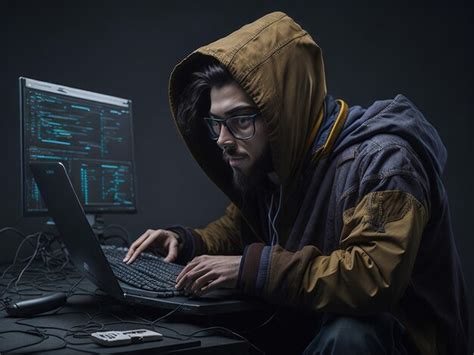 Premium Ai Image Smart Male It Programer Working On Desktop Computer
