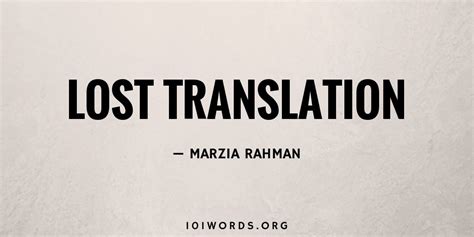 Lost Translation 101 Words