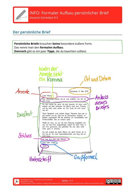 Brief Schreiben Aufbau Checkliste Und Beispiel Vxlw