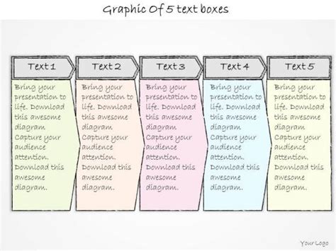 Ppt Slide Graphic Of 5 Text Boxes Business Plan