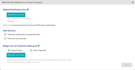 Configure Web Push Settings User Guide