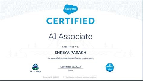 Shreya Parakh On Linkedin Salesforce Aiassociate Salesforcecertification 16 Comments