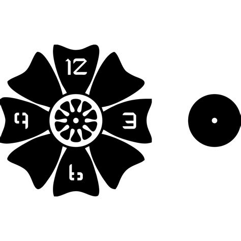 Floral Wheel Clock Cdr Vector Design Arts Shala