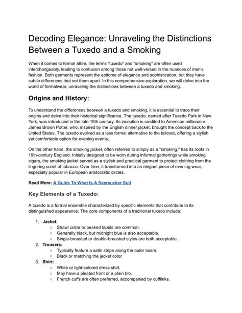 Ppt Decoding Elegance Unraveling The Distinctions Between A Tuxedo
