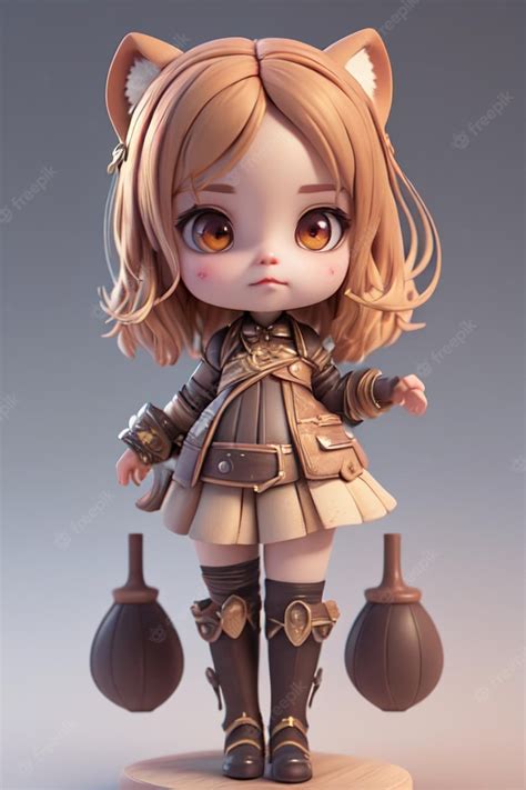 Premium Photo 3d Model Character Shaping Modeling Display Of Anime