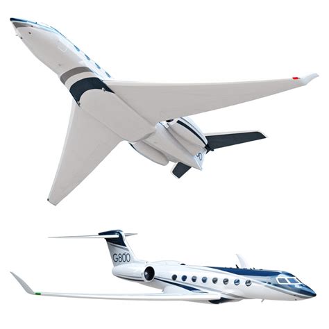 Aircraft Gulfstream G800 3d Model For Vray
