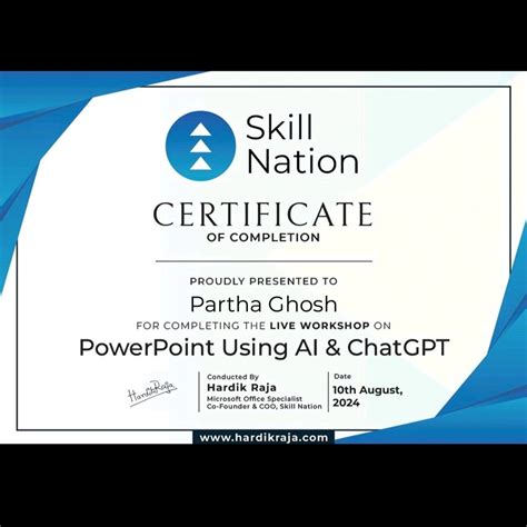 Partha Ghosh On Linkedin Happy To Upgrade My Skills With Ai Successfully Completed