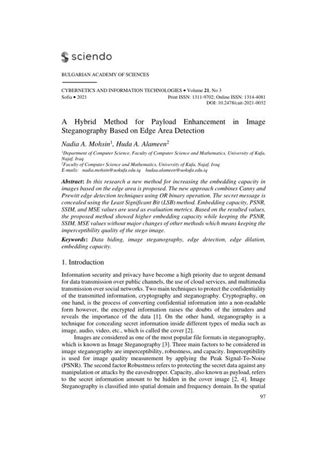 Pdf A Hybrid Method For Payload Enhancement In Image Steganography