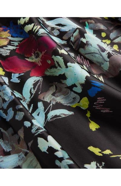 Ted Baker Maulina Mixed Media Midi Dress In Black Modesens Gb