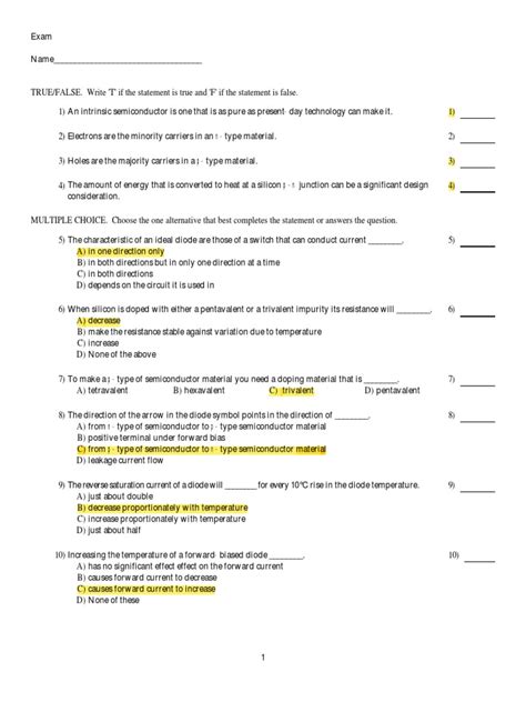 Quiz 1 Diode 1 Pdf