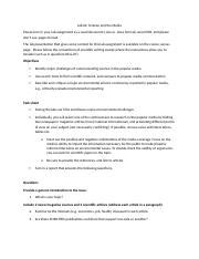 Lab Docx Lab Science And The Media Please Turn In Your Lab